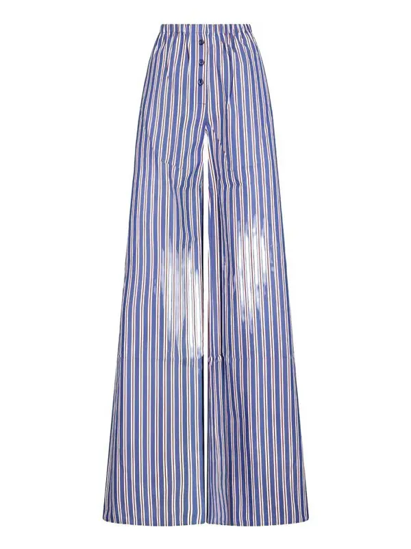 Andamane Lana Striped Trousers - Blue