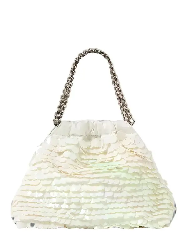Stella McCartney Falabella Sequin Tote Bag - White