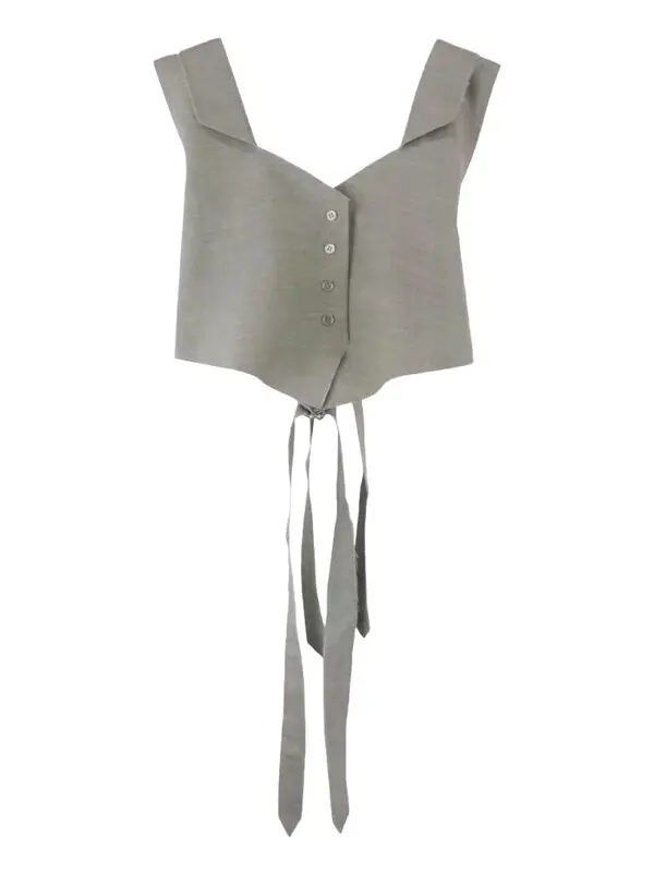 SONIA CARRASCO V-neck Waistcoat - Grey