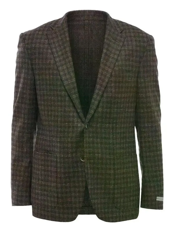 Corneliani Checked Patch-pocket Blazer - Brown
