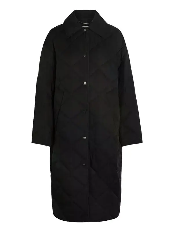 JOSEPH Quilted Single-breasted Coat - Black