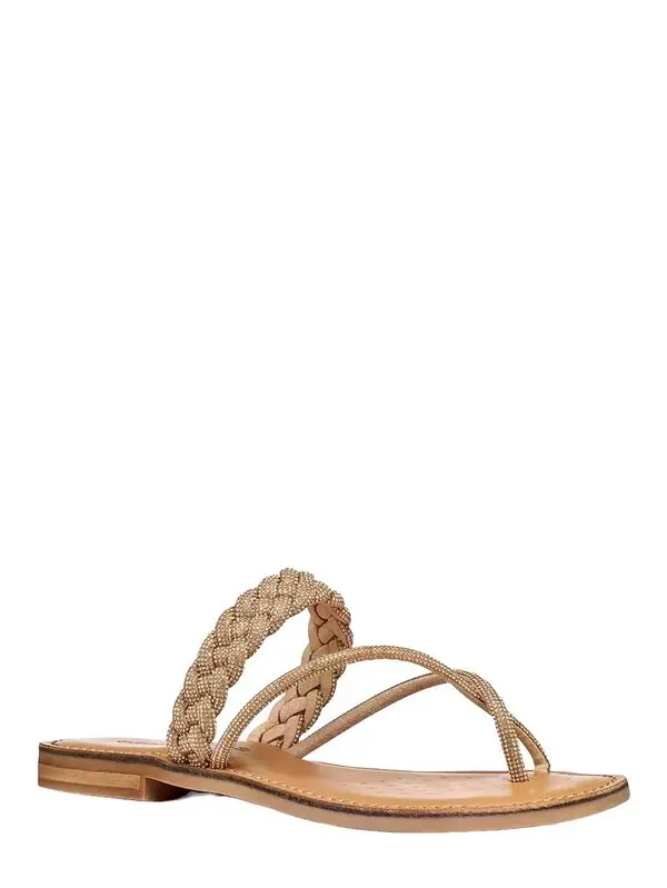 Geox Maddalusia C Crystal-embellished Braided Sandals - Neutrals