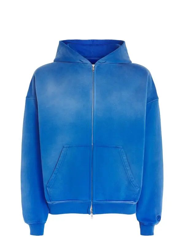 PICANTE Organic Cotton Zip-up Hoodie - Blue