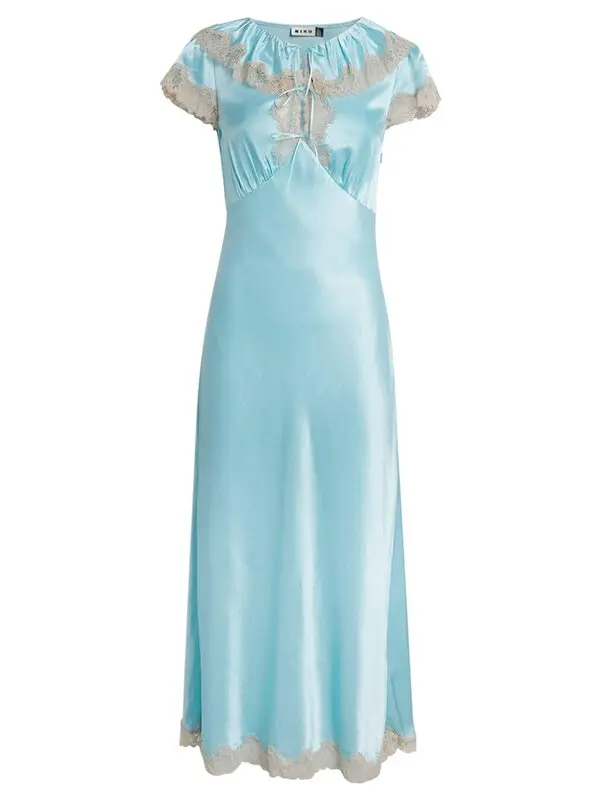 Rixo Vivienne Midi Dress - Blue