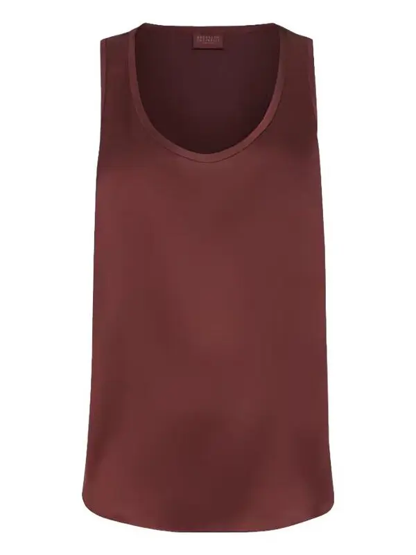 Brunello Cucinelli Sequined Tank Top - Red