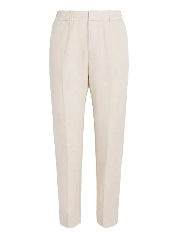 NN.07 Linen Tapered Trousers - Ivory