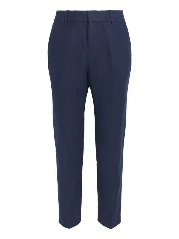 NN.07 Linen Tapered Trousers - Navy