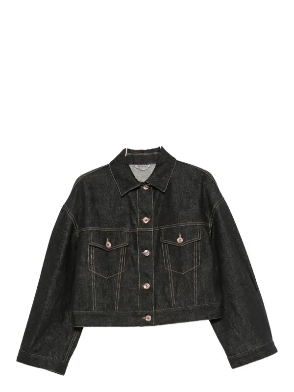 Brunello Cucinelli Denim Cotton Jacket - Black