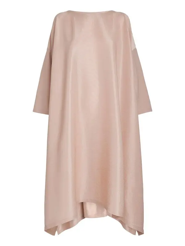 Eskandar Silk Plissé Midi Dress - Pink