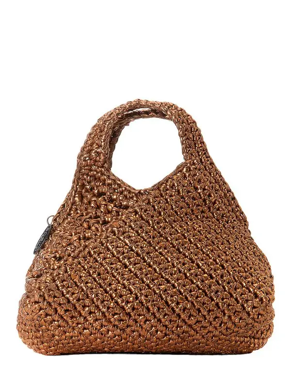 SPEIRA Asymmetric Woven Handbag - Brown