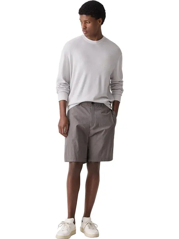 Theory Textured Recycled Nylon Drawstring Shorts - Carbon