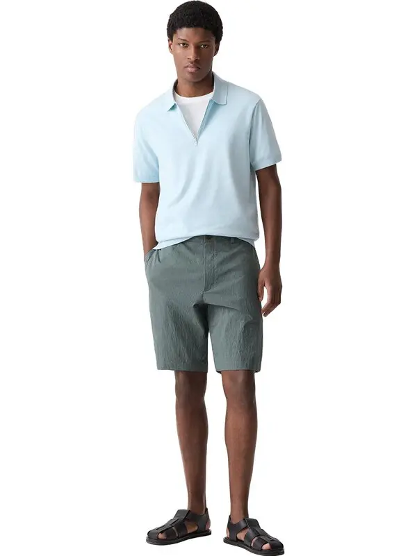 Theory Textured Recycled Nylon Drawstring Shorts - Pine Grove