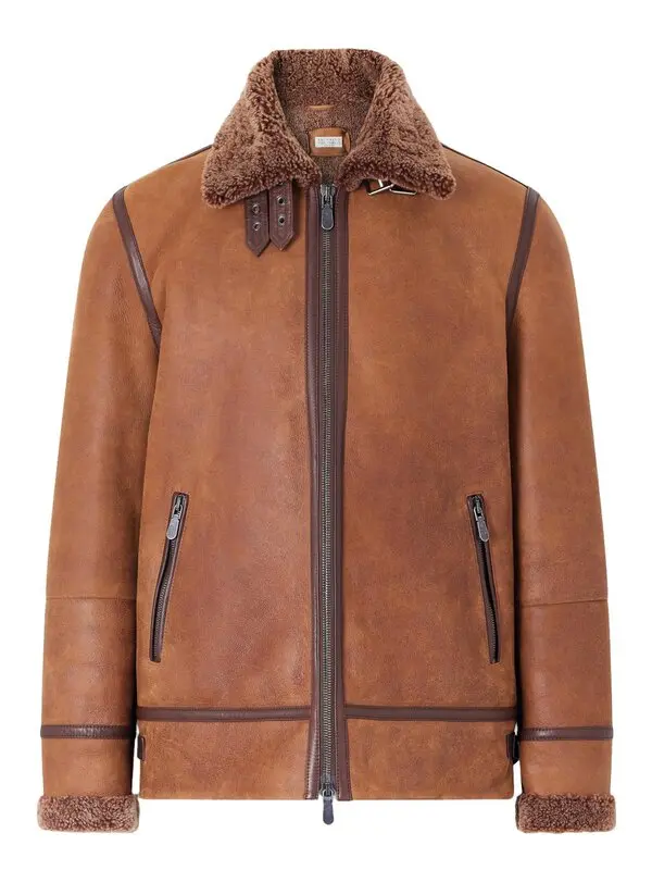 Brunello Cucinelli Shearling Jacket - Brown