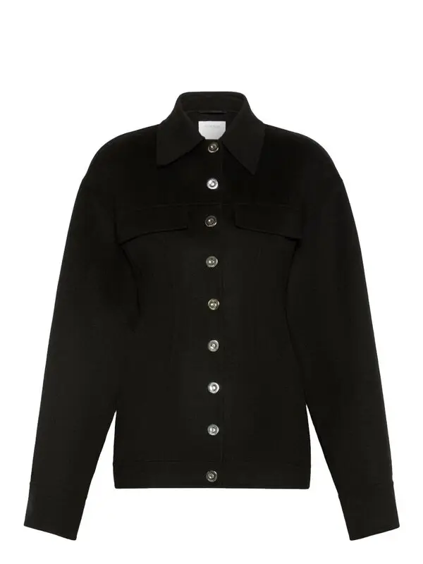 Max Mara Wool Shaped Heavy Jacket - Black