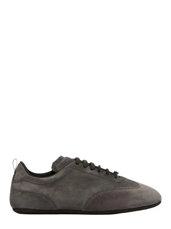 Max Mara Flat Suede Trainers - Medium Grey