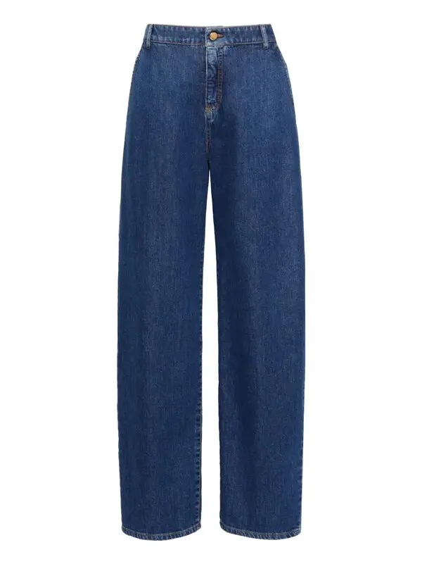 Max Mara Barrel-leg Denim Trousers - Navy