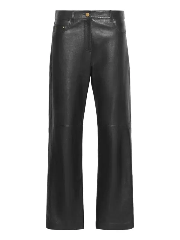 Max Mara Nappa Leather Five-pocket Trousers - Black