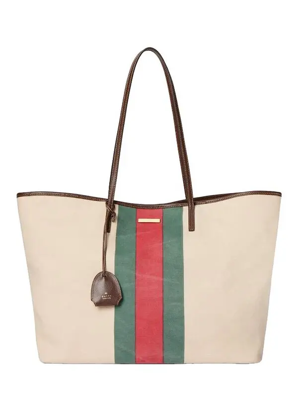 Gucci Tribeca Large Tote Bag With Charm - Black