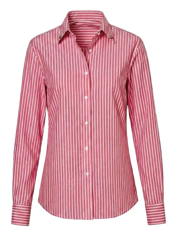 VERDELIMON Marion Stripe Cherry Charm Shirt - Red