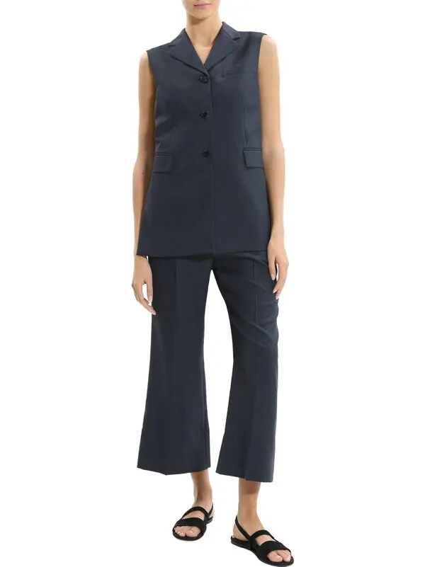 Theory City Twill Vented Vest - Blue