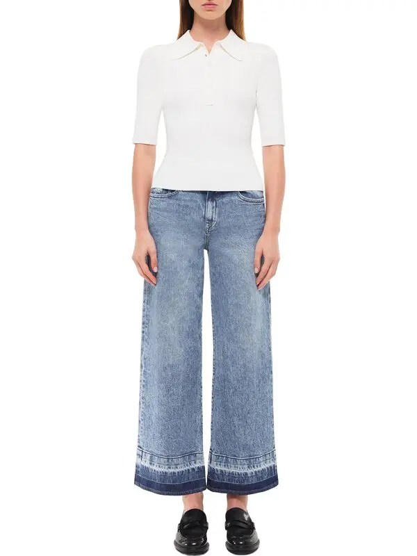 Simkhai Jude Released Wide-leg Ankle Jeans - Blue