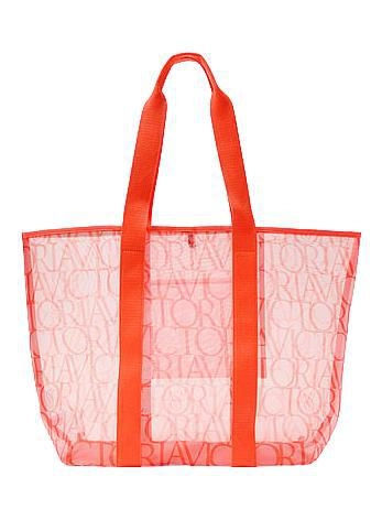 Victoria's Secret Mesh Carryall Beach Tote - Print