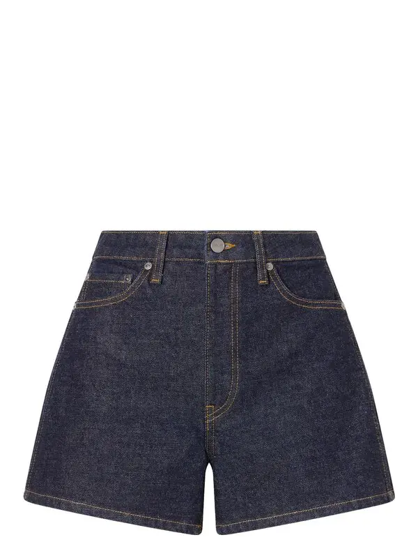 Khaite Danya Straight-leg Denim Shorts - Blue