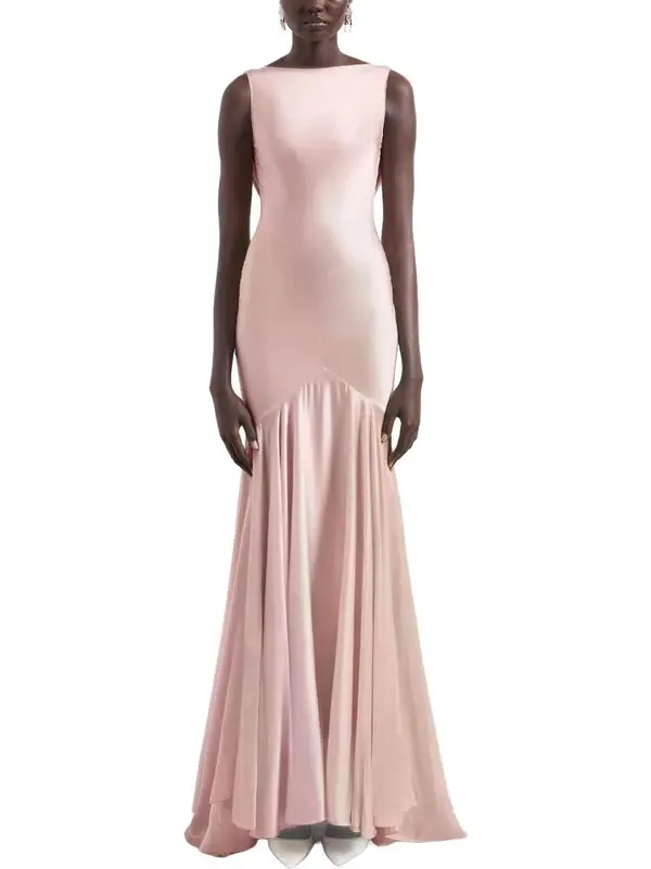 Nina Ricci Cowl-back Mermaid Maxi Dress - Pink