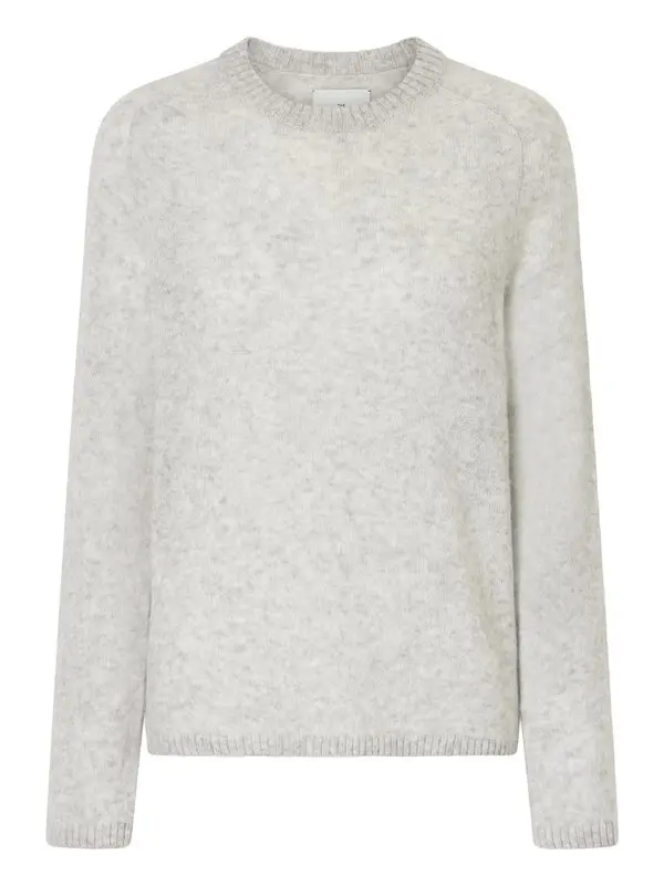 THE ELDER STATESMAN Nimbus Laurel Knitted Cashmere And Silk-blend Sweater - Gray