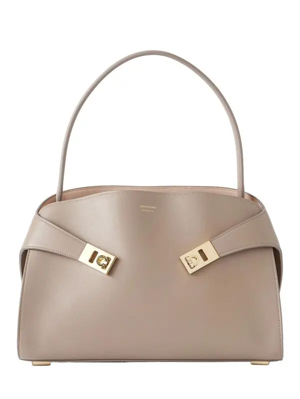 FERRAGAMO Small Hug Tote - Brown