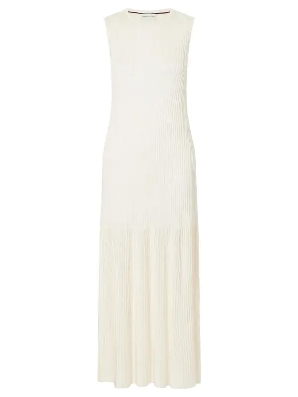 Veronica De Piante Gabby Ribbed-knit Jersey Maxi Dress - Neutrals