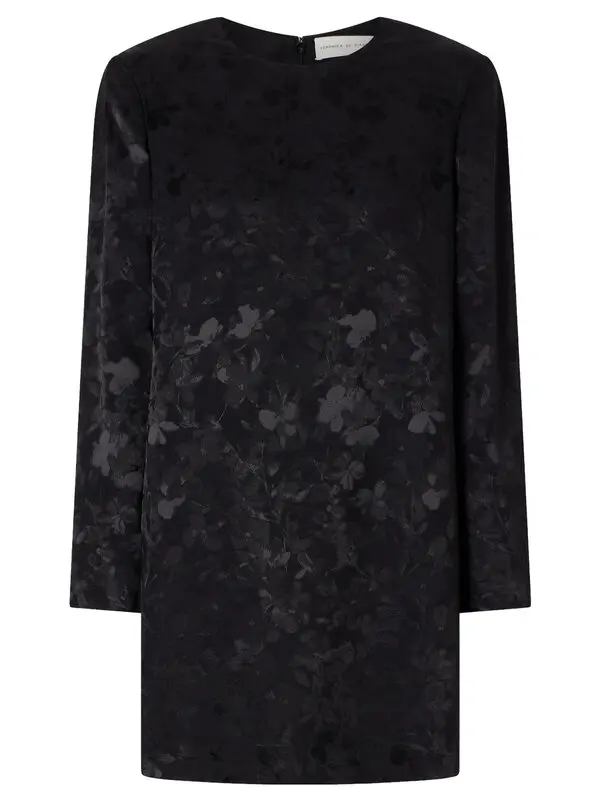 Veronica De Piante Carlota Floral-jacquard Mini Dress - Black