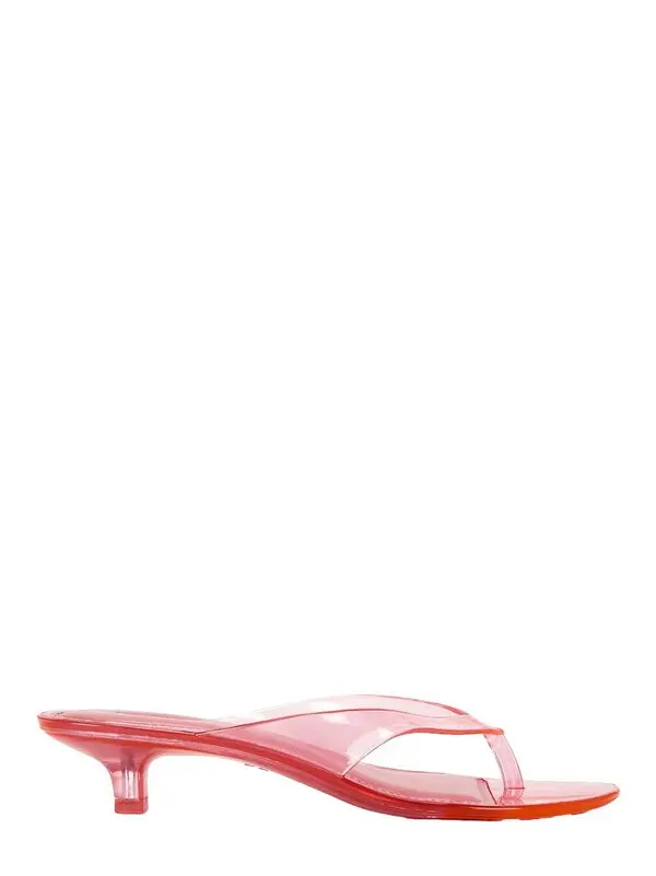 SKIMS Jelly Thong Kitten Heel Sandals - Melon