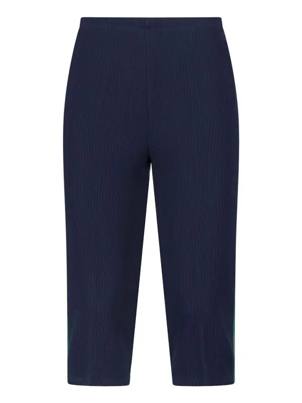 Gucci Web" Ribbed Sweatpants - Blue