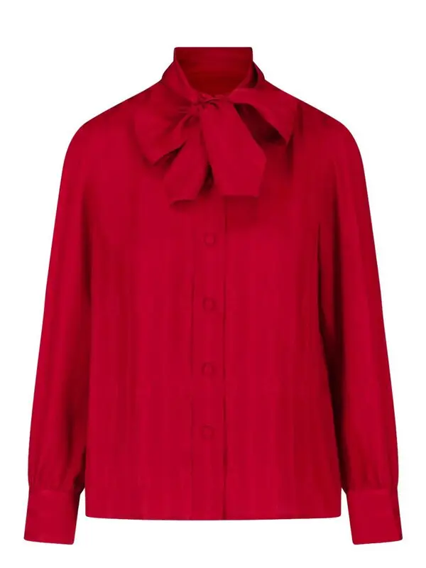 Gucci Jacquard Silk Shirt - Red