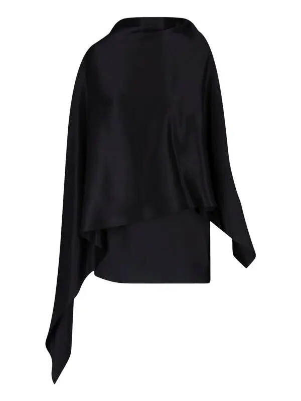 Bottega Veneta Silk Fluid Top - Black