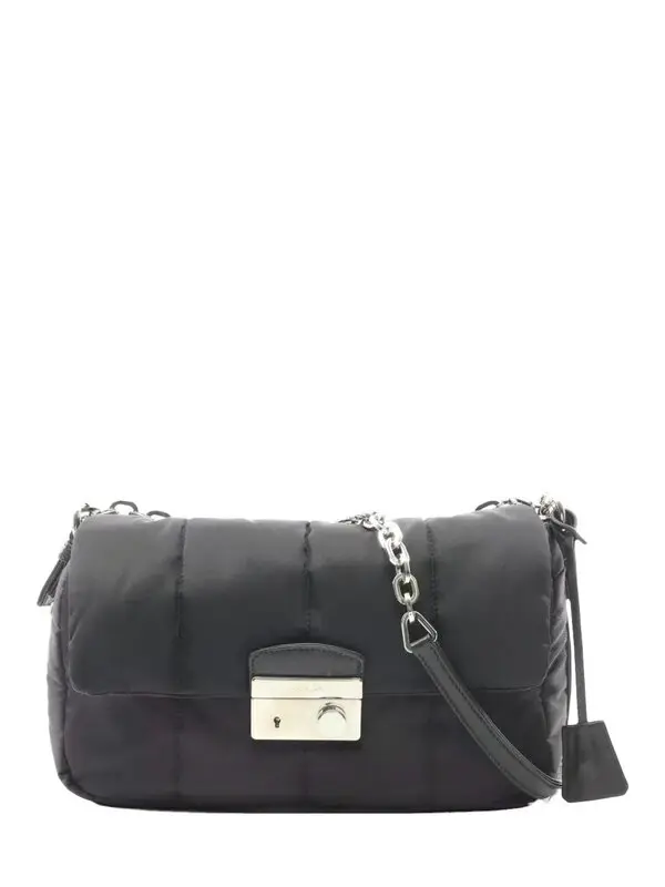 Prada Tessuto Bomber Shoulder Bag - Black