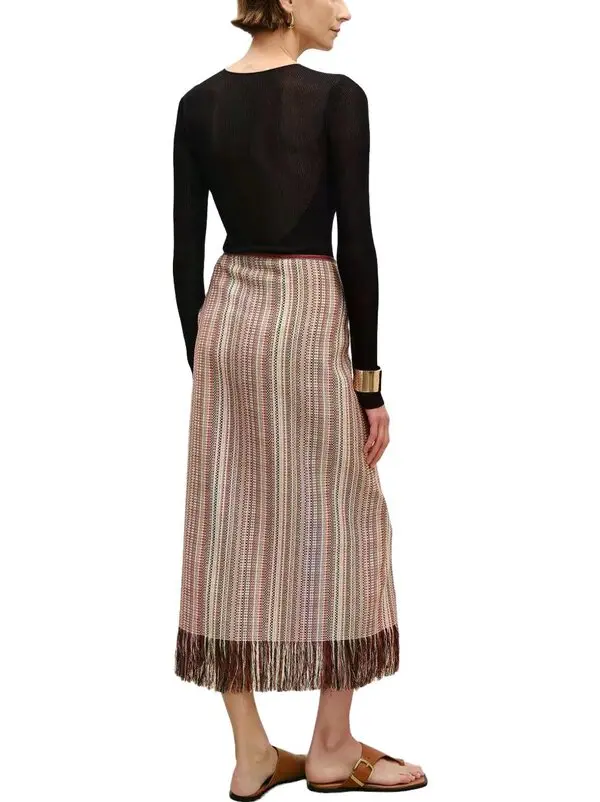 LESS Woven Wrap Skirt - Red