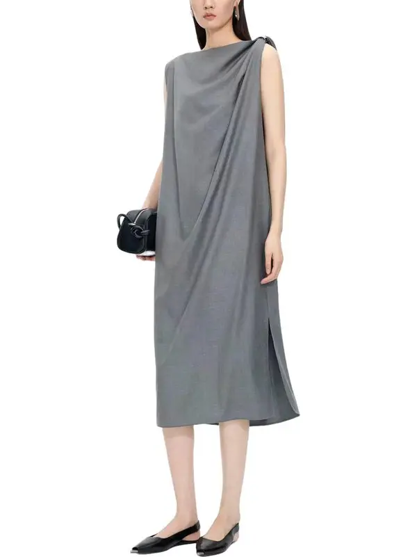 JNBY Draped Cowl Neck Dress - Grey