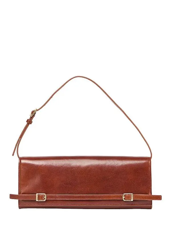 Simkhai River Leather Shoulder Bag - Saddle