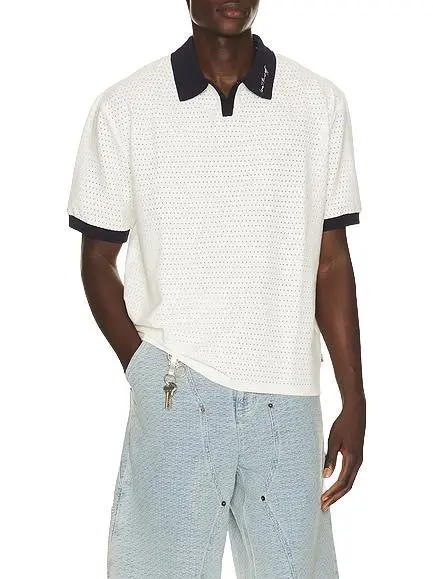 HONOR THE GIFT Pique Colorblock Polo - Bone