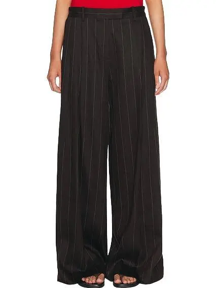 Helmut Lang Wide Leg Trouser - Brown Multi