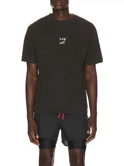 DISTRICT VISION Log Off Tee - Brown