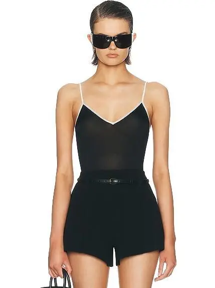 HIGH SPORT Slinky Tipped Cami Top - Black Combo