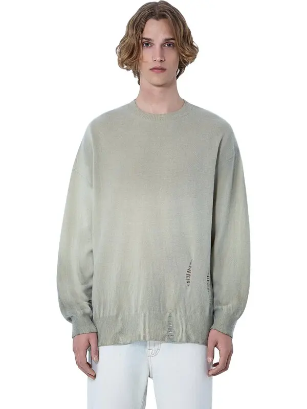 Our Legacy Distressed Fine Knit Crewneck Sweater - Multicolor