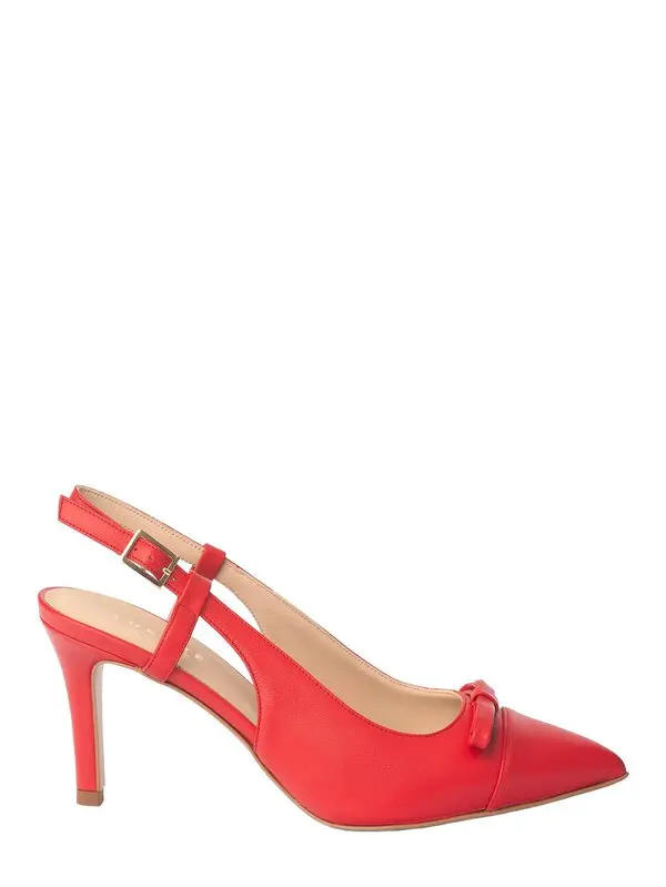 Lukure Gaia Slingback Pumps With Bow Detailing - Red