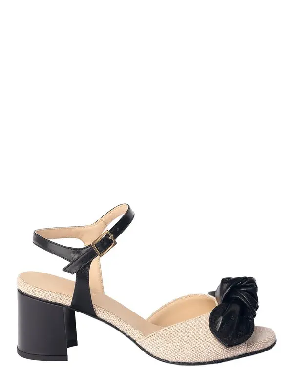 Lukure Bonbon Strappy Sandals With Bow Detailing - Black