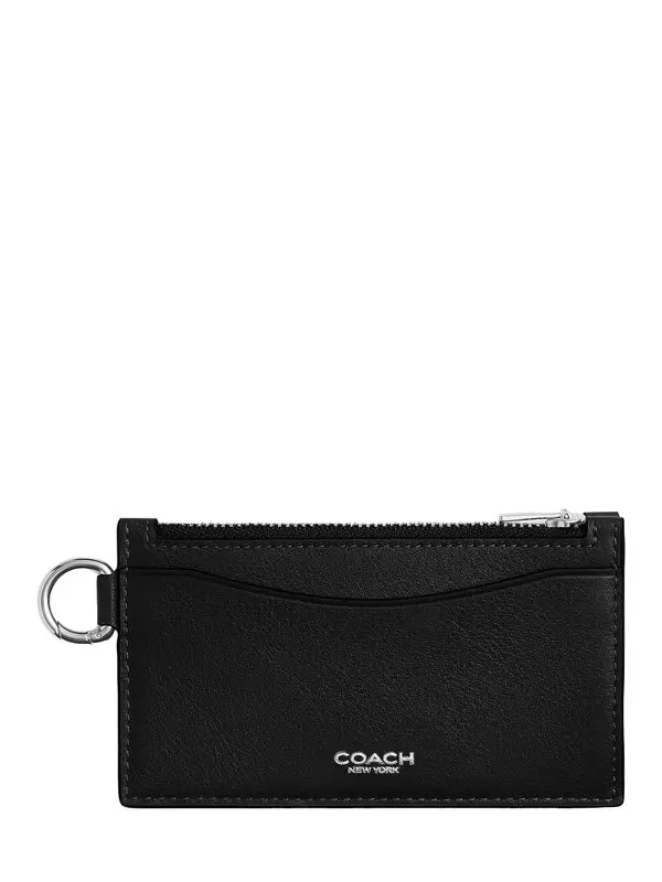 COACH Zip Card Case - Black