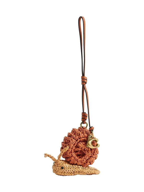 COACH Woven Snail Bag Charm - Brass/multi
