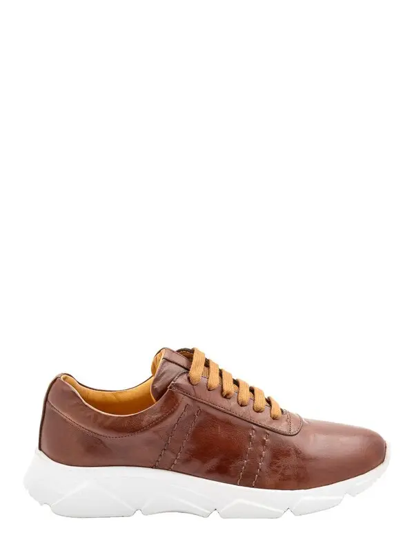 Lukure Flex Kangaroo Leather Sneakers - Chestnut